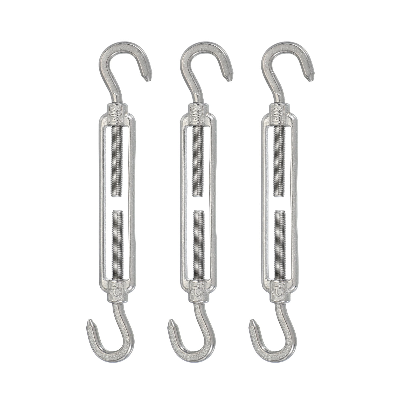 Uxcell Hook & Hook Turnbuckle, Stainless Steel 304 Adjustable Wire Rope ...