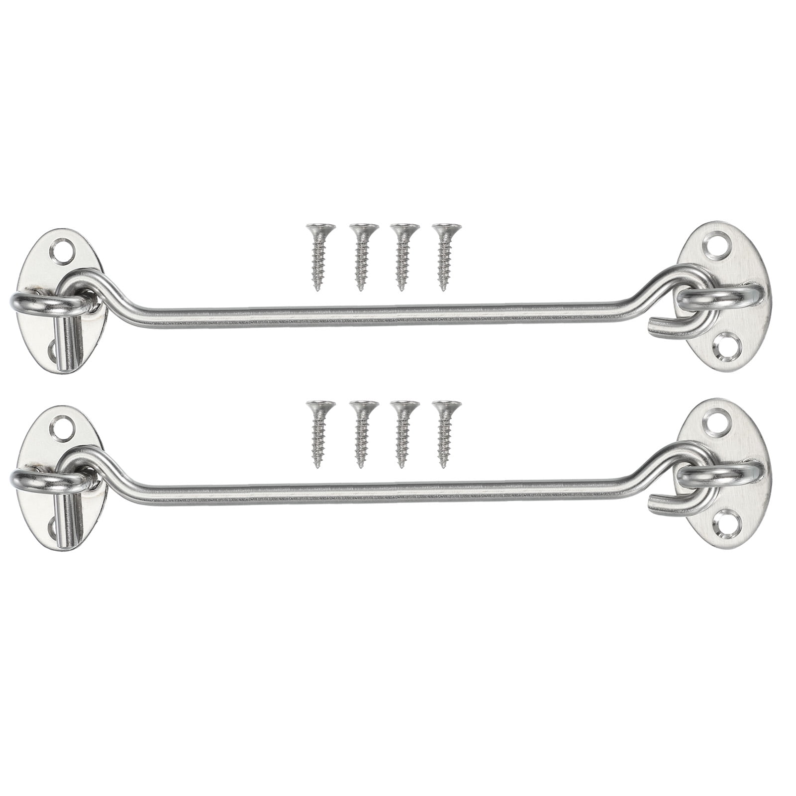 Uxcell Hook and Eye Latch for Doors Barn Door Lock Gate Latch, Cabin ...