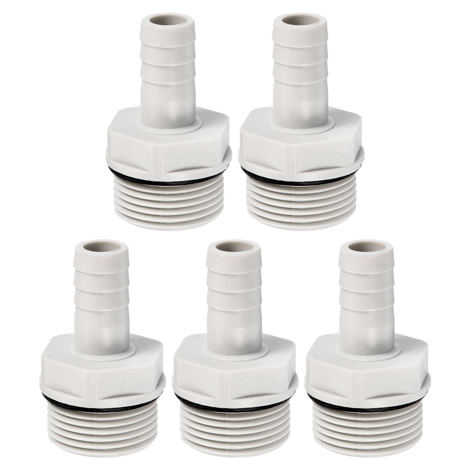 Uxcell Hose Barb Fitting 13mm Barbed G3/4 Male Thread, 5 Pack Pipe ...
