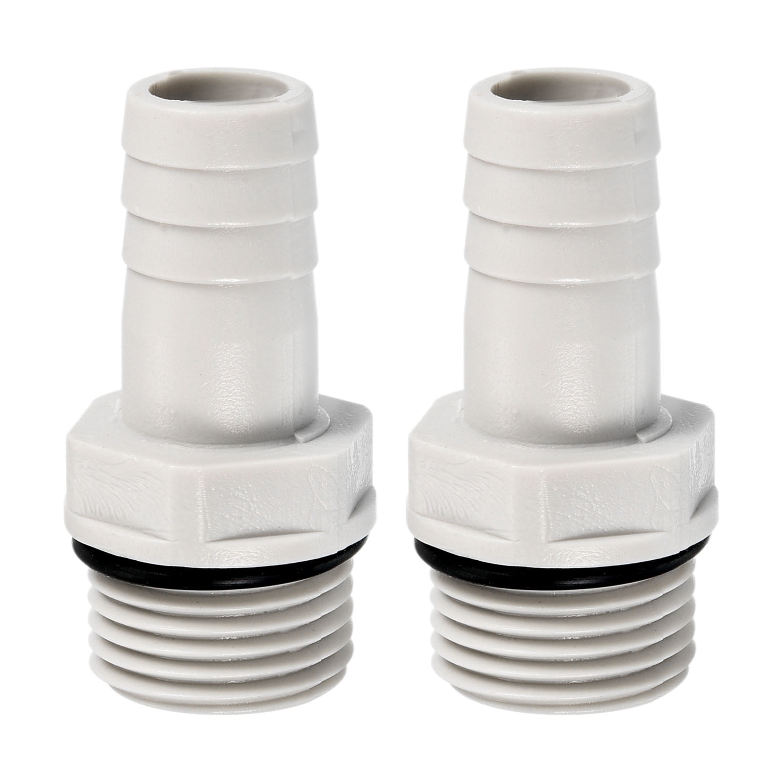 Uxcell Hose Barb Fitting 15mm Barbed G1/2 Male Thread, 2 Pack Pipe ...