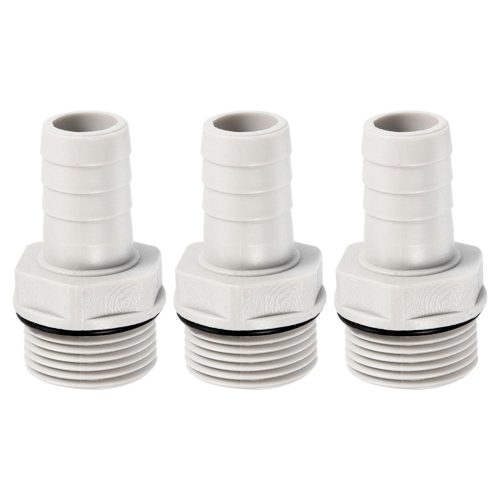 Uxcell Hose Barb Fitting 17mm Barbed G3/4 Male Thread, 3 Pack Pipe ...