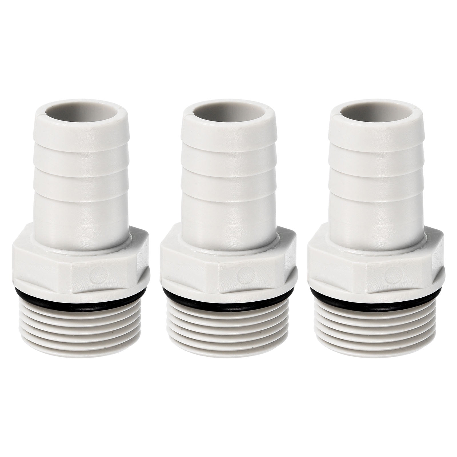 Uxcell Hose Barb Fitting 20mm Barbed G3/4 Male Thread, 3 Pack Pipe ...