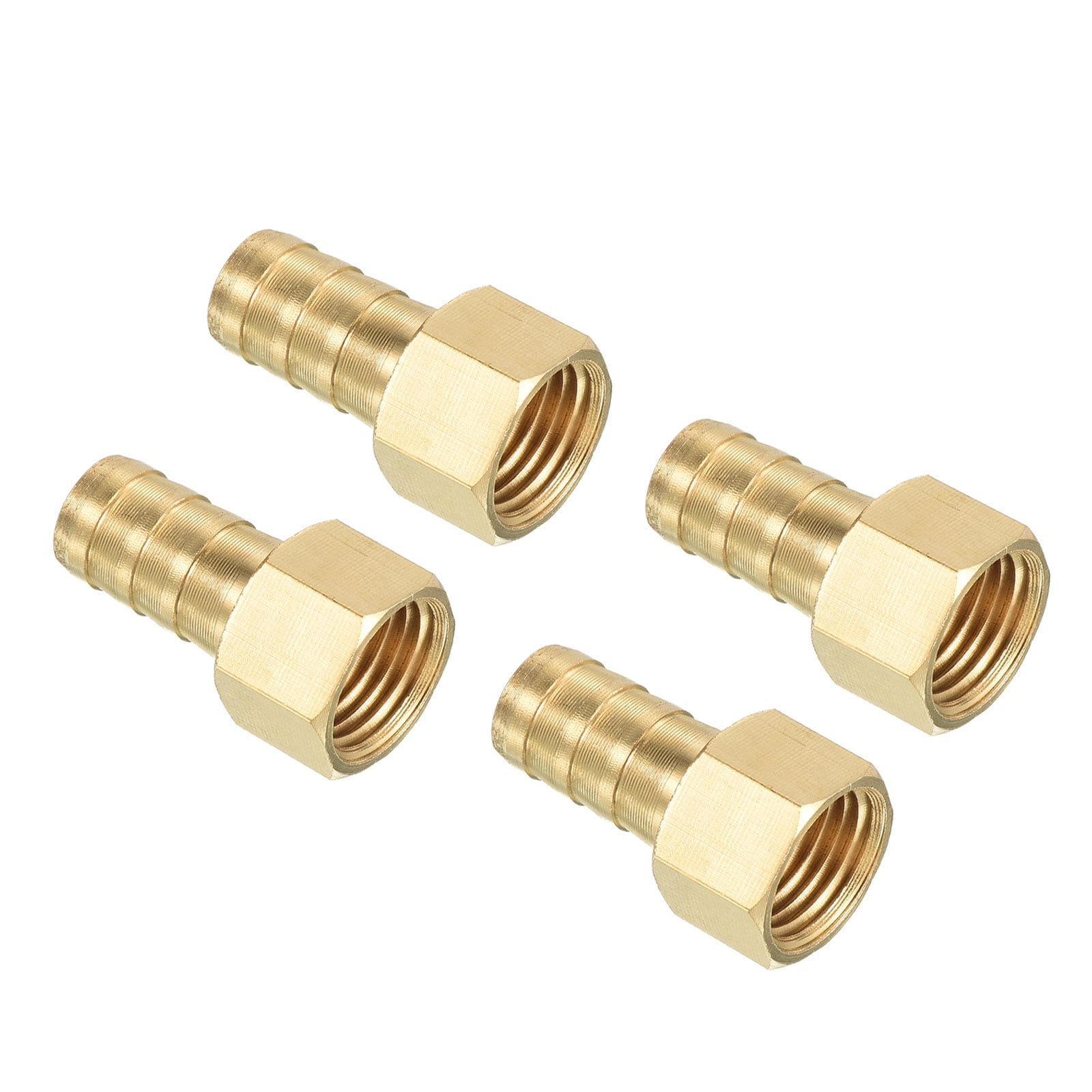 Uxcell Hose Barb Fitting Straight 10mm Barbed G1/4 Female Thread, 4 ...