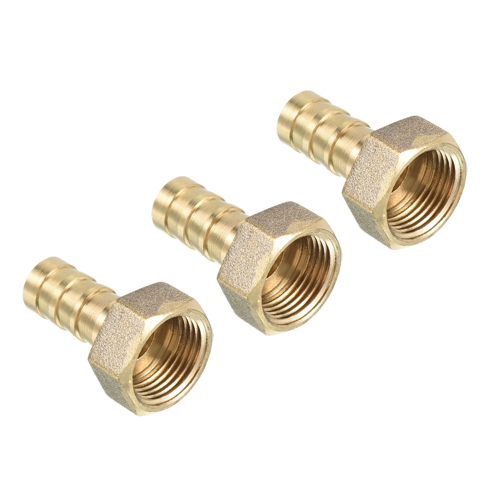 Uxcell Hose Barb Fitting Straight 10mm Barbed G3/8 Female Thread, 3 ...