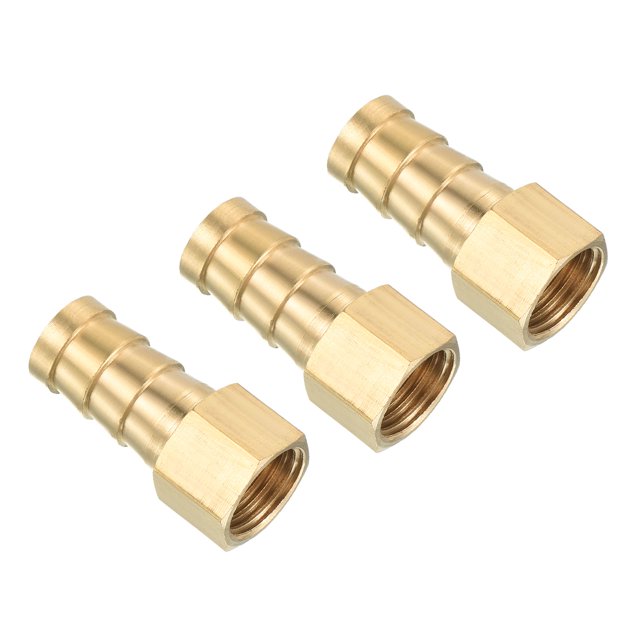 Uxcell Hose Barb Fitting Straight 12mm Barbed G1/4 Female Thread, 3 ...