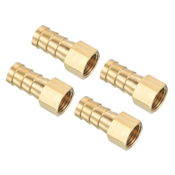 Uxcell Hose Barb Fitting Straight 12mm Barbed G1/4 Female Thread, 4 ...