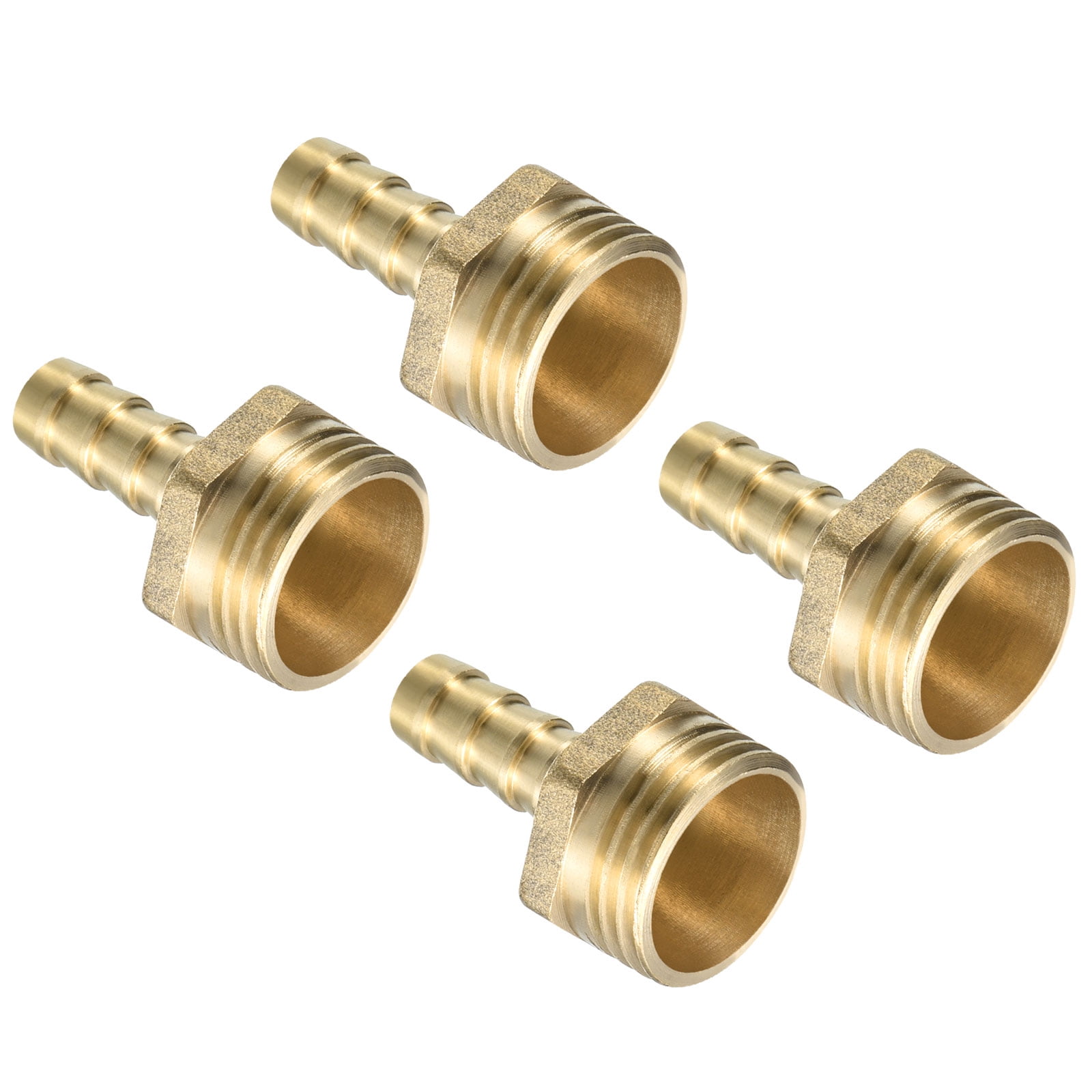 Uxcell Hose Barb Fitting Straight 8mm Barbed G1/2 Male Thread, 4 Pack ...