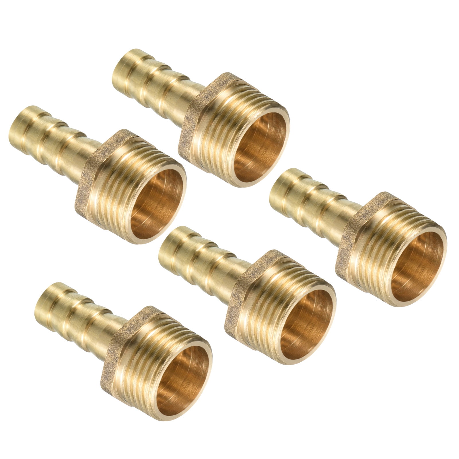 Uxcell Hose Barb Fitting Straight 8mm Barbed G3/8 Male Thread, 5 Pack ...