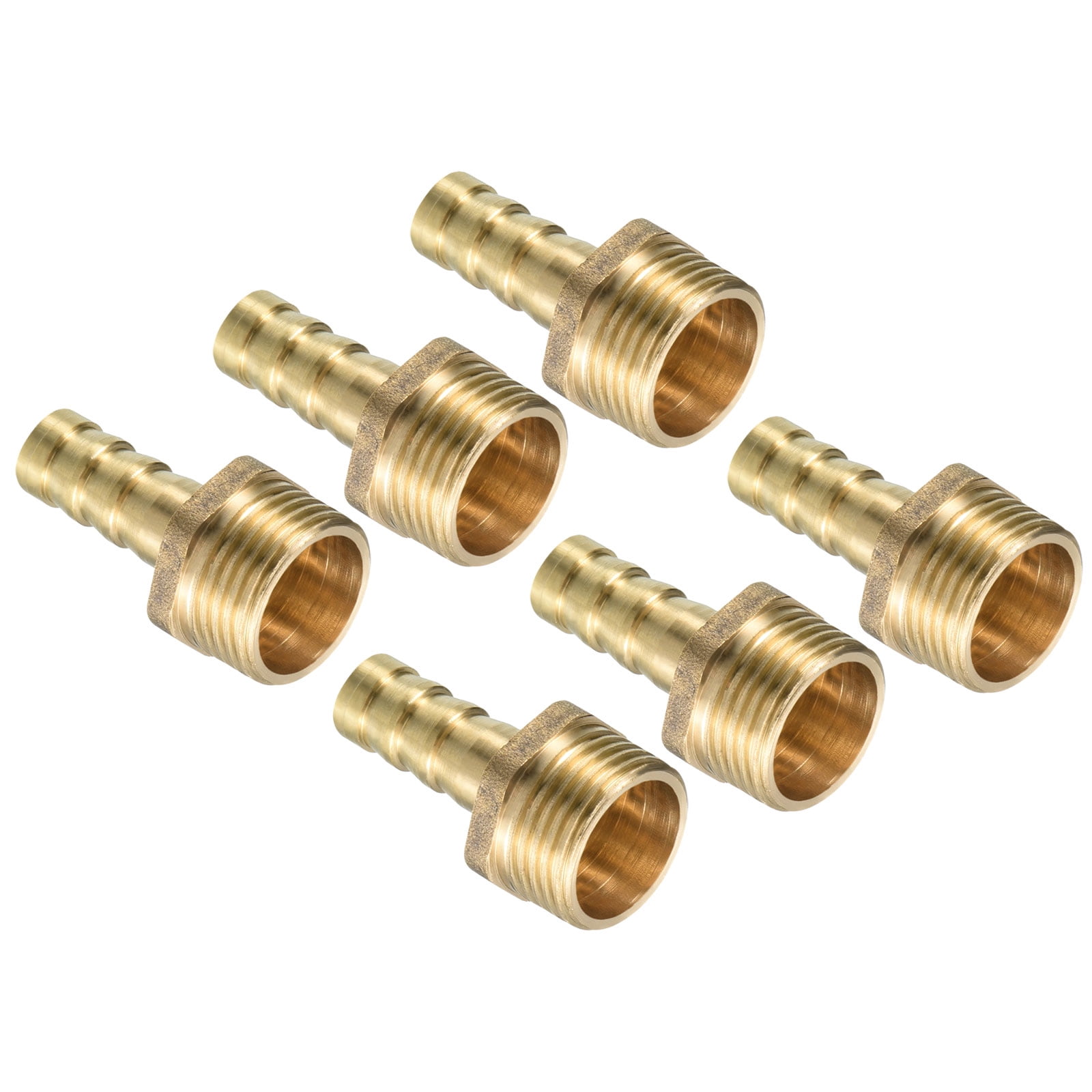 Uxcell Hose Barb Fitting Straight 8mm Barbed G3/8 Male Thread, 6 Pack ...