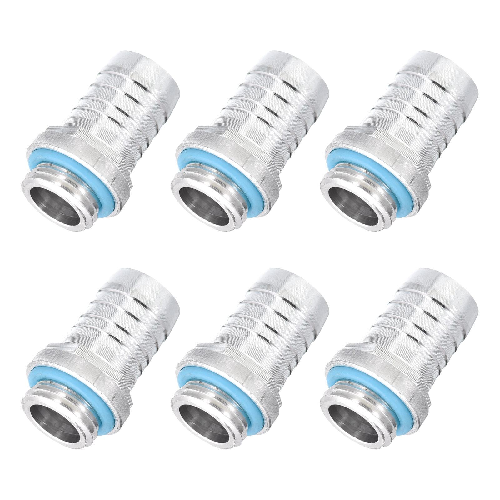 Uxcell Hose Barb Fittings G1/4 x 13mm Thread Male Aluminum Pipe Fitting ...