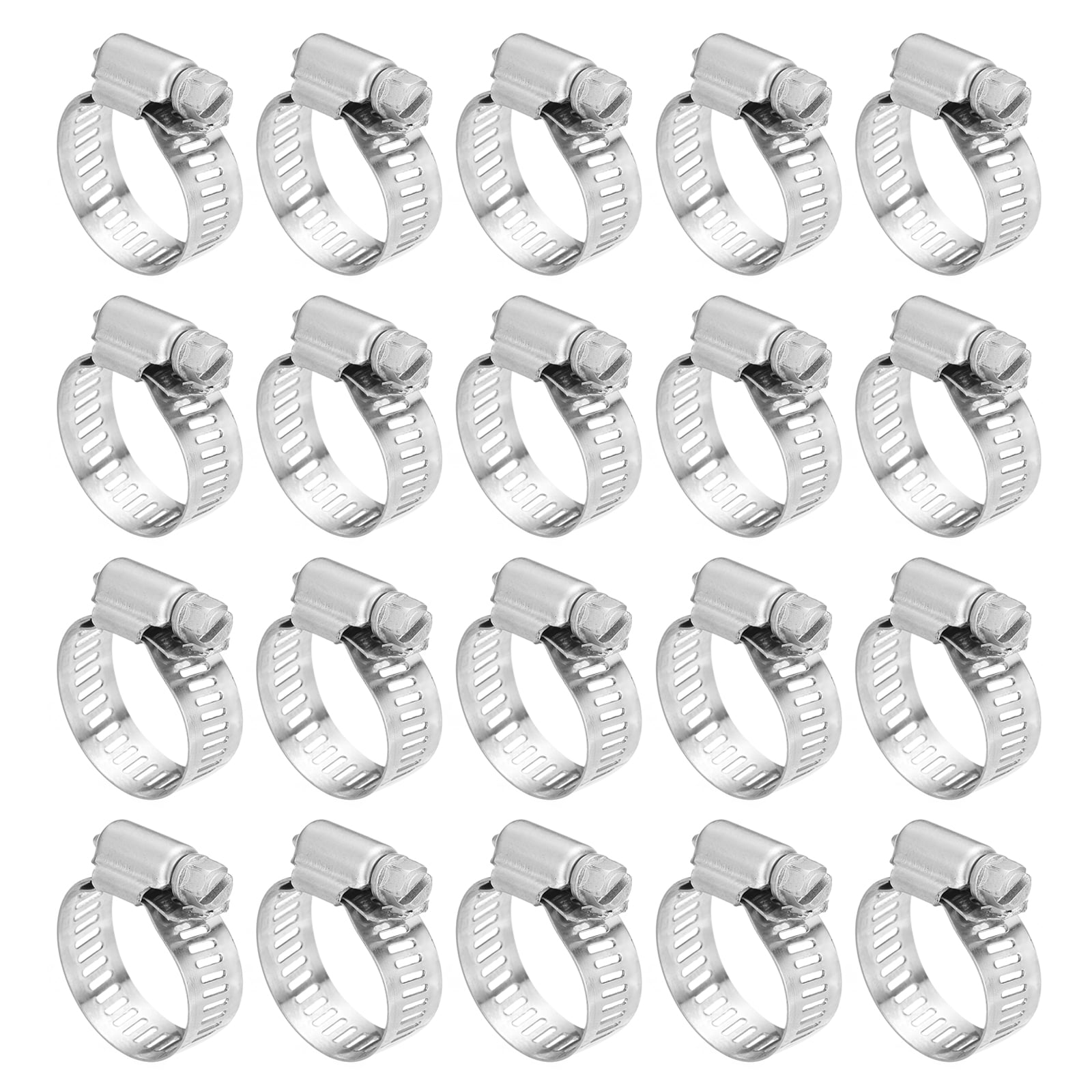 Uxcell Hose Clamp, 5/9" to 1 1/9" Adjustable Stainless Steel Worm Gear ...