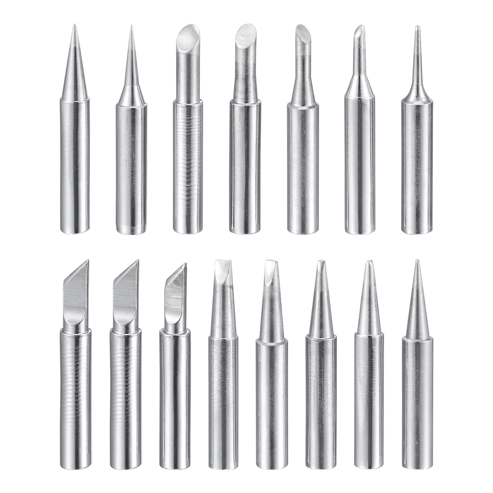 Uxcell I+B+K+D+C Series 4mmx41mm Soldering Iron Tip 15in1 Set - Walmart.com