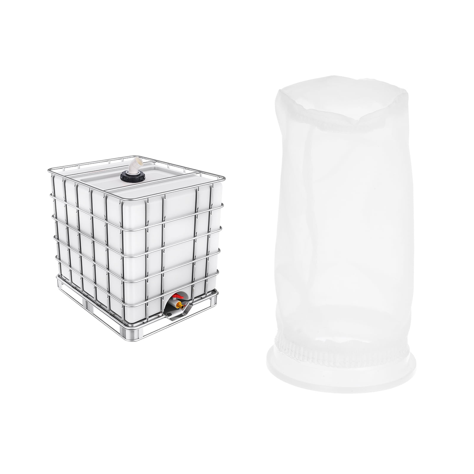 Uxcell IBC Lid Filter 210mm Long Washable Nylon Fine Mesh Filter for ...