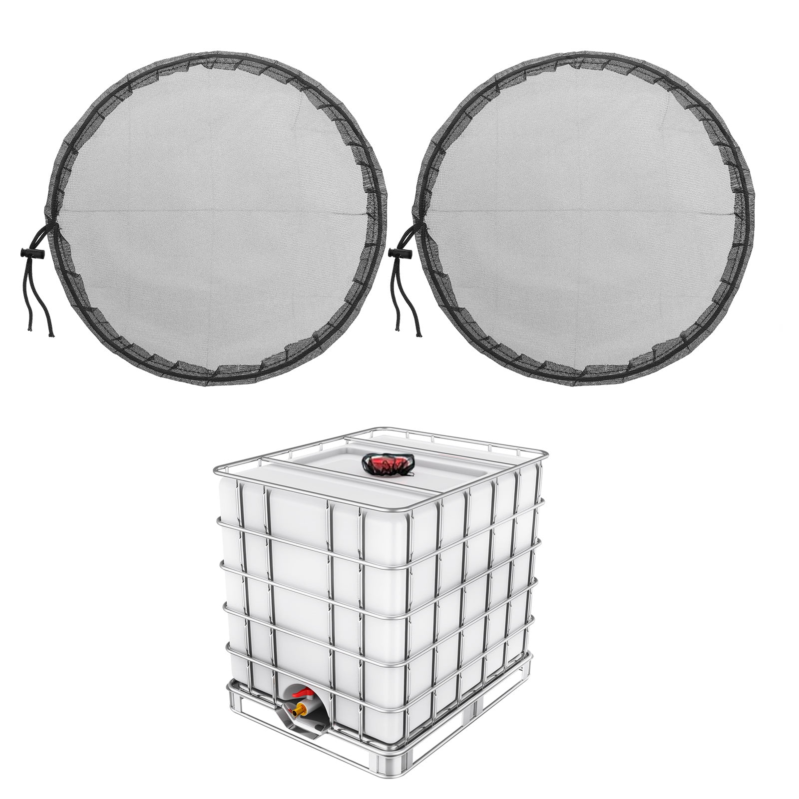 Uxcell IBC Lid Filter Mesh Cover for Rainwater Tank Polyester Black ...