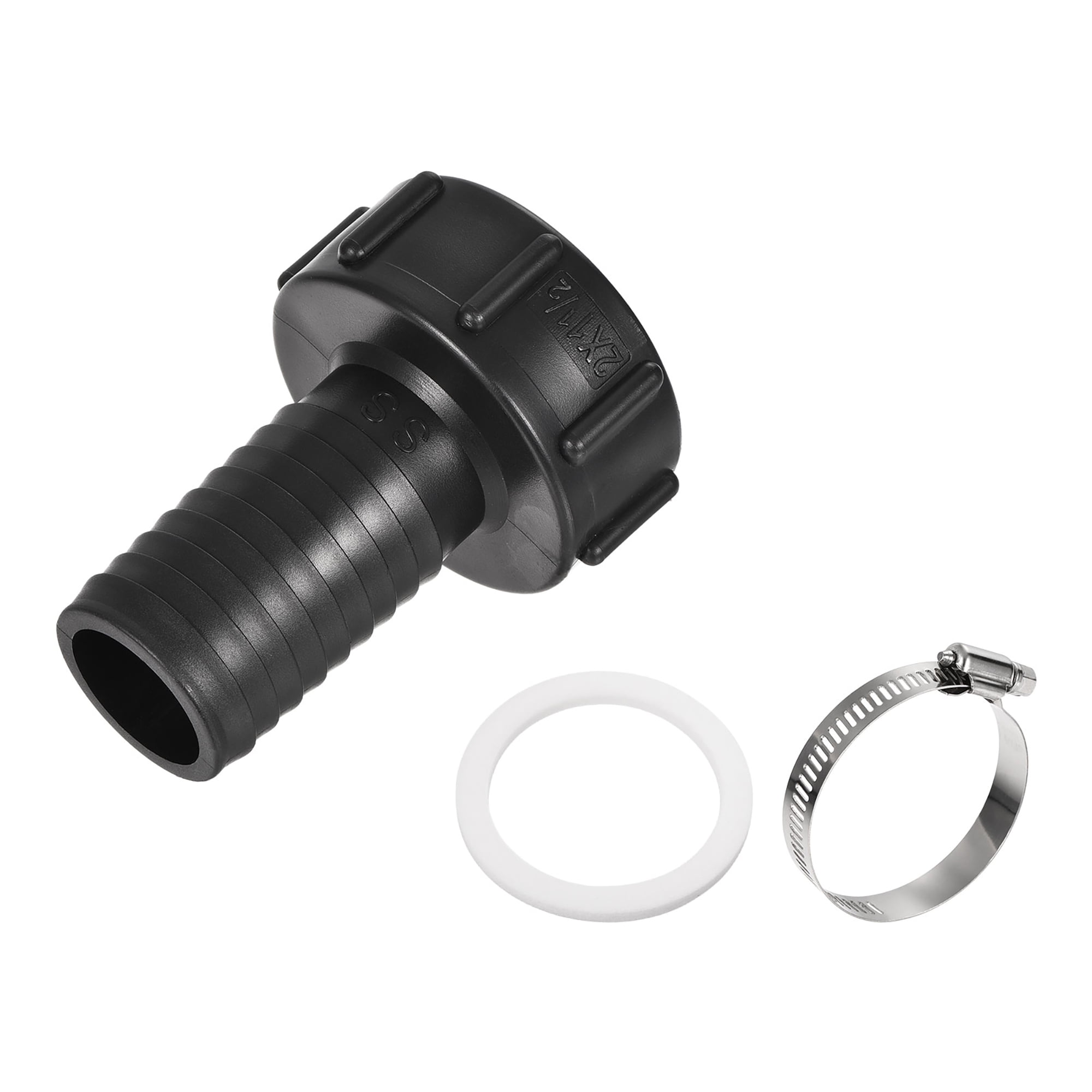 Uxcell IBC Tank Hose Adapter 60mm Coarse Thread to 40mm Barbed Hose ...