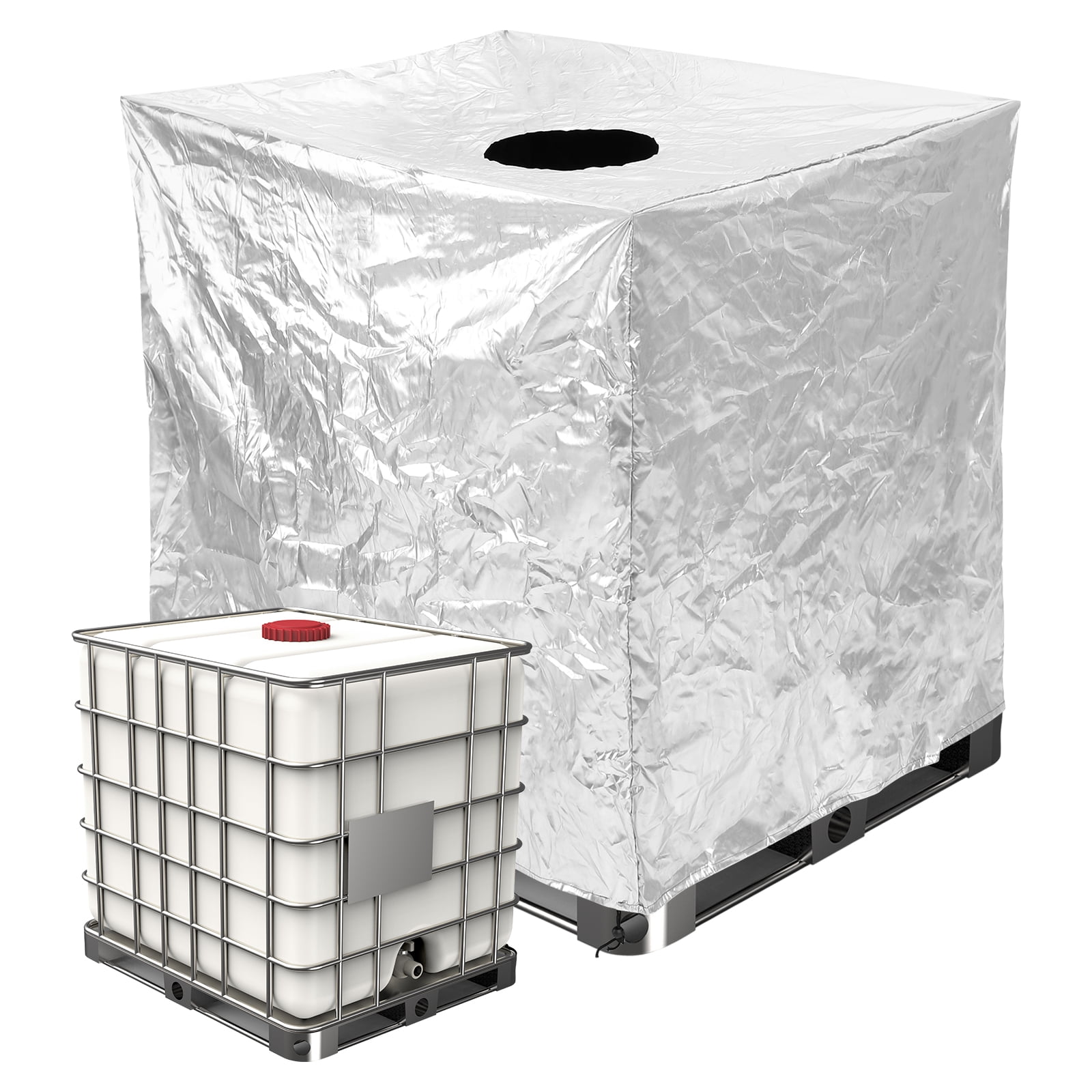 Uxcell IBC Tote Cover, 47"L x 39"W x 45"H Sunshade WaterProof ...