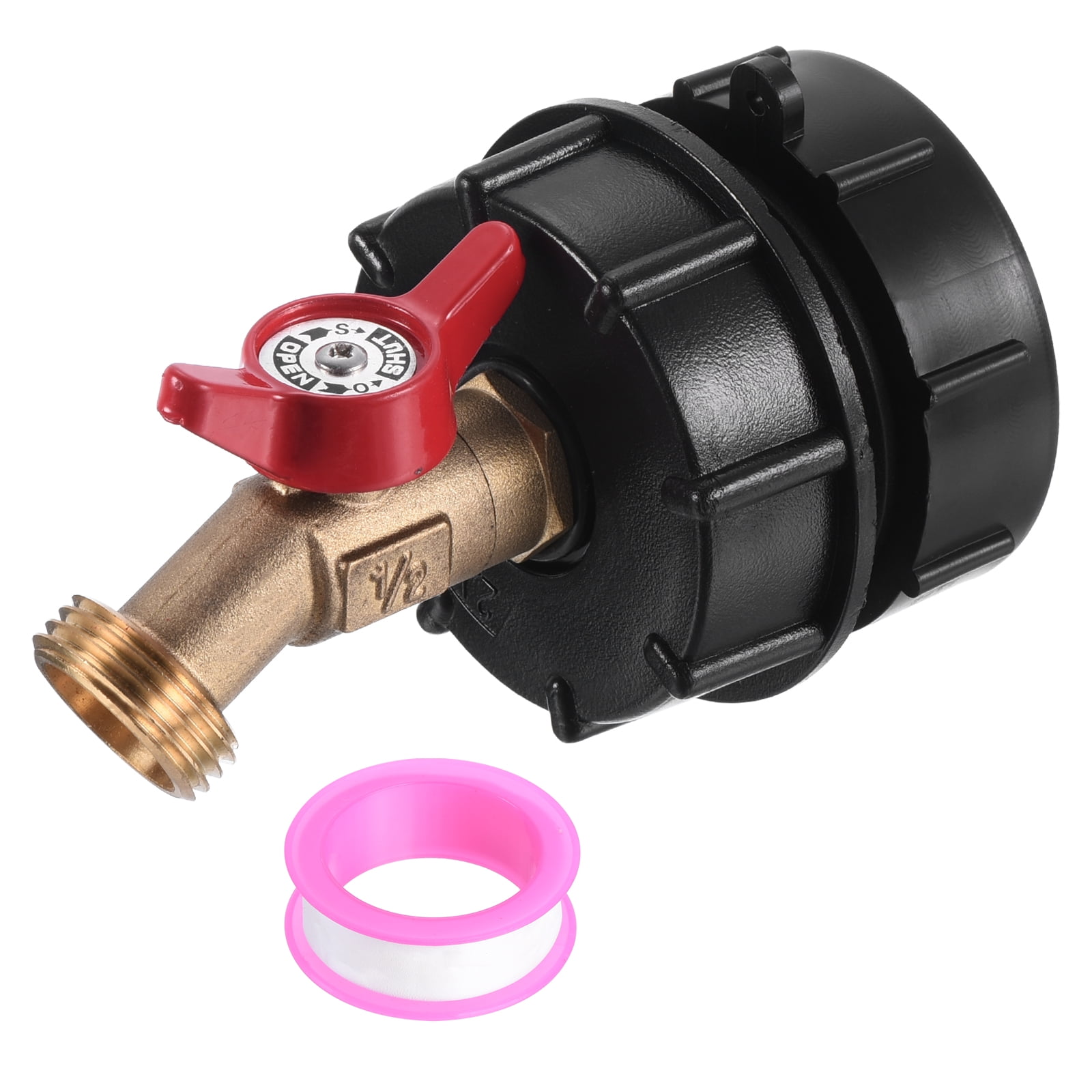 Uxcell IBC Tote Fitting 275-330 Gallon IBC Tote Tank Adapter Fine ...