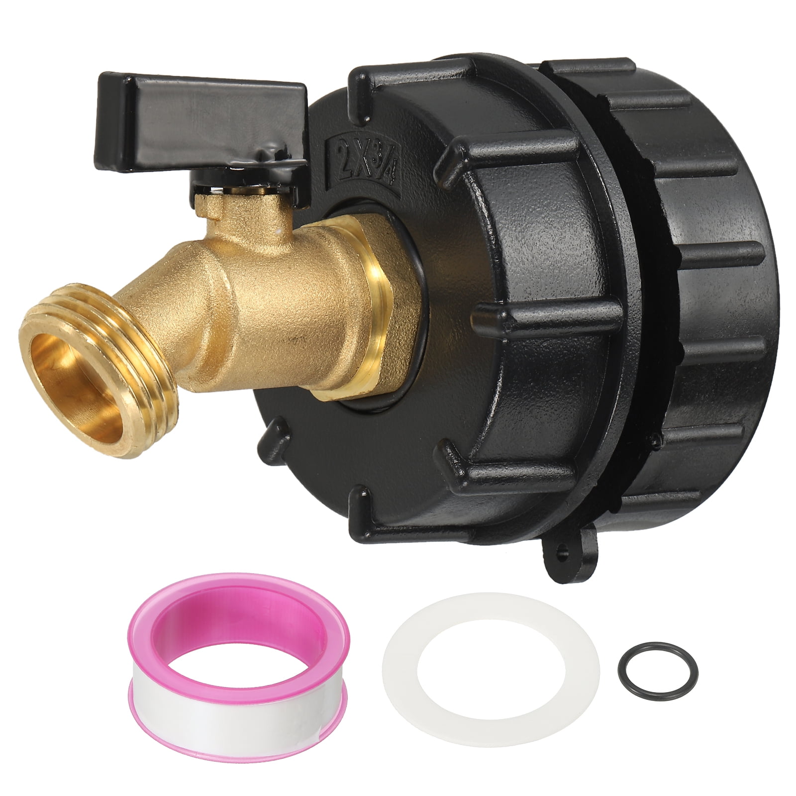 Uxcell IBC Tote Fittings 275-330 Gallon Water Tank Adapter 1/2 Male NPT ...