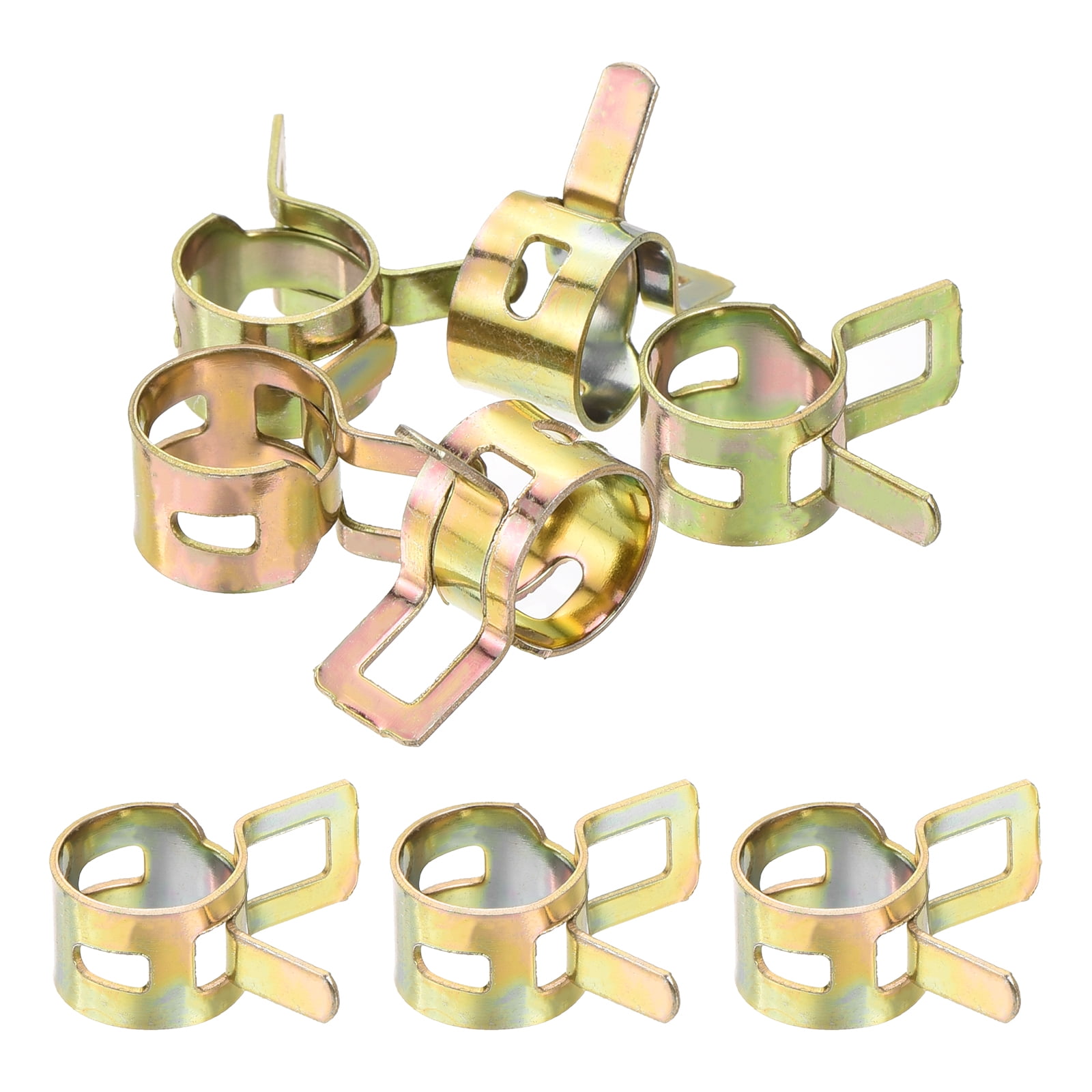 Uxcell ID 10mm 13/32inch Fuel Line Hose Clips, Pipe Clamps,Spring Hose ...
