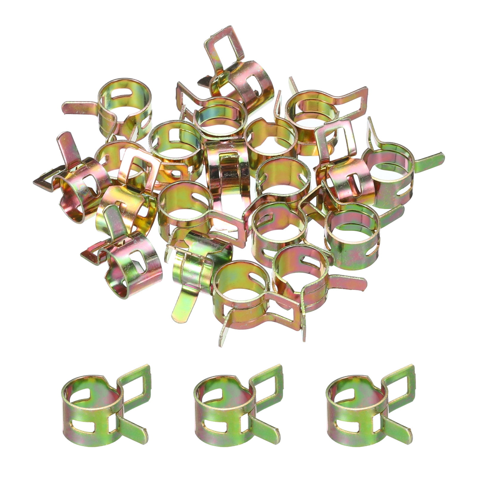 Uxcell ID 10mm 3/8 Inch Fuel Line Hose Clips, Pipe Clamps,Spring Hose ...