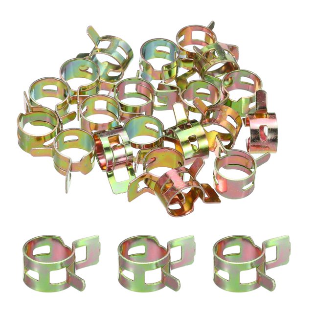 Uxcell ID 11mm 7/16inch Fuel Line Hose Clips, Pipe Clamps,Spring Hose ...