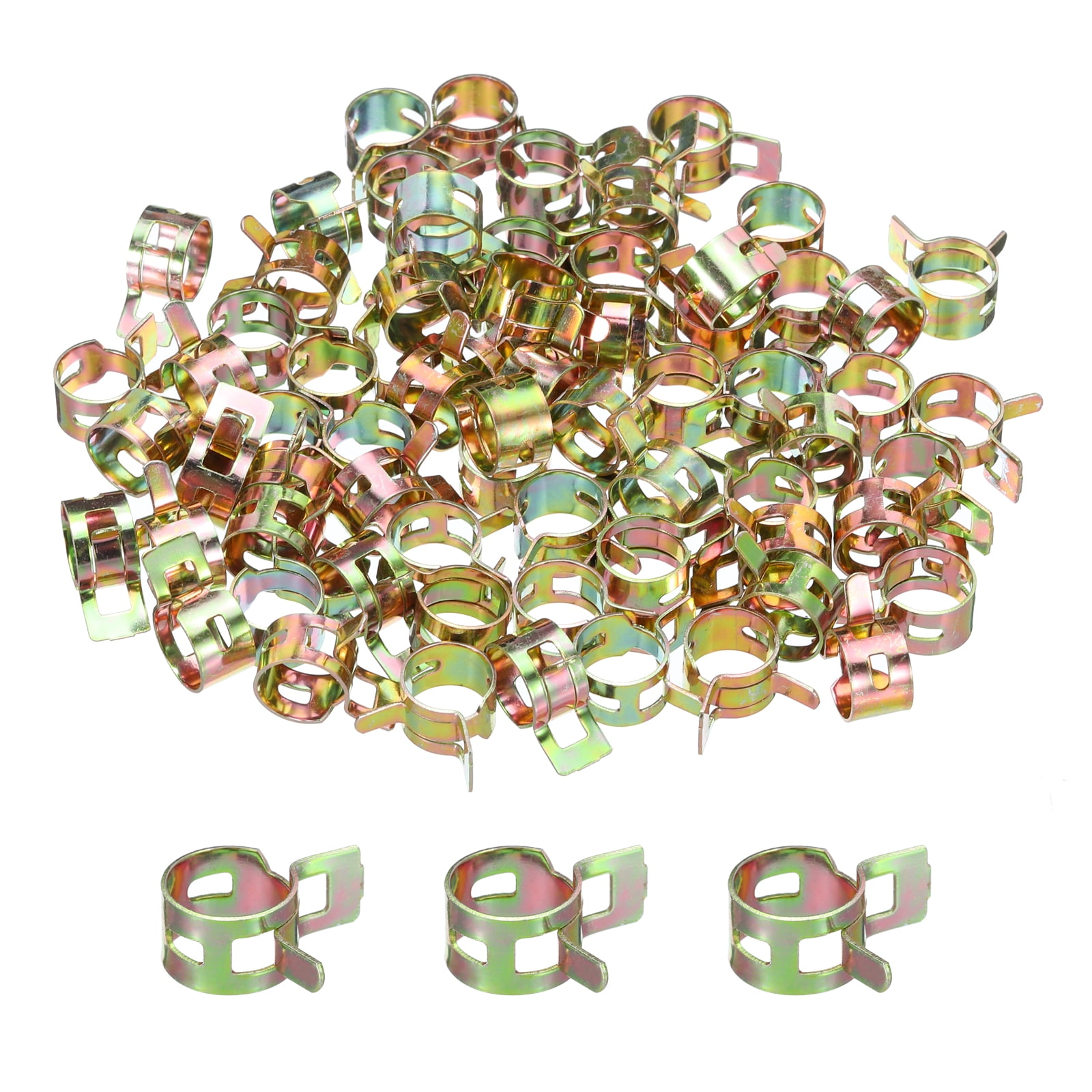 Uxcell ID 11mm 7/16inch Fuel Line Hose Clips, Pipe Clamps,Spring Hose ...