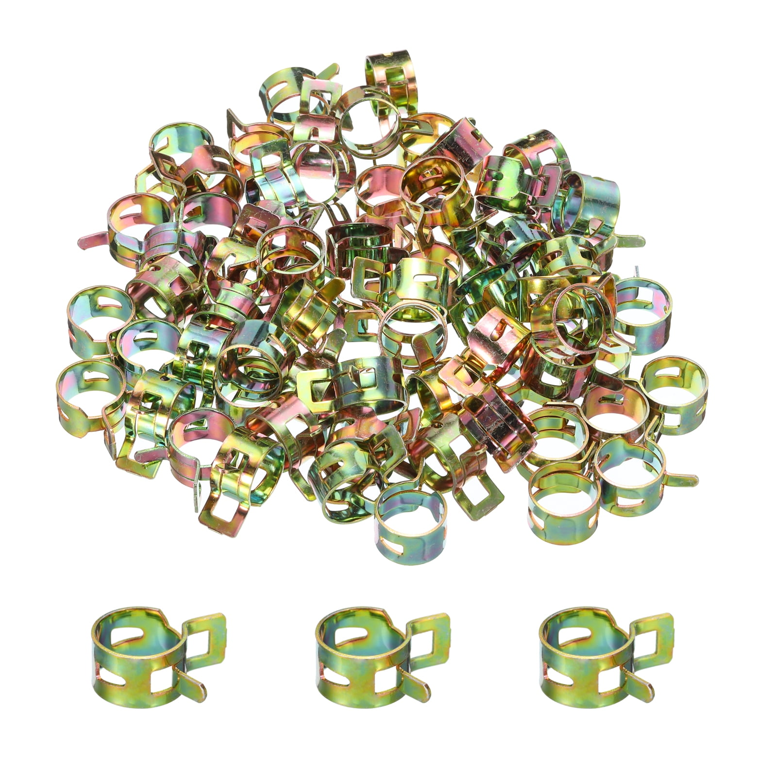 Uxcell ID 14mm 9/16inch Fuel Line Hose Clips, Pipe Clamps,Spring Hose ...