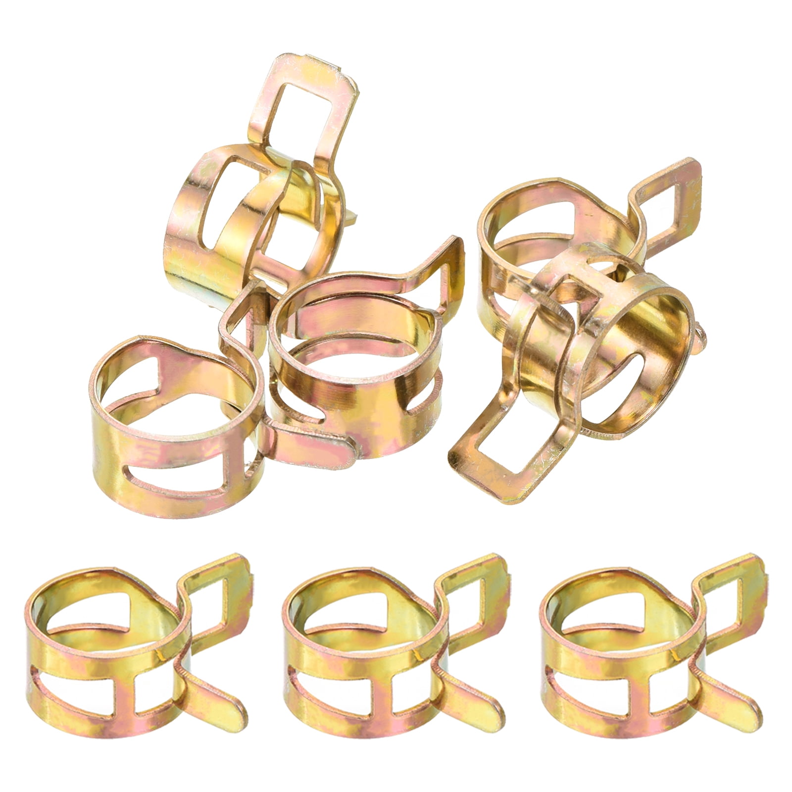 Uxcell ID 15mm 19/32inch Fuel Line Hose Clips, Pipe Clamps,Spring Hose ...