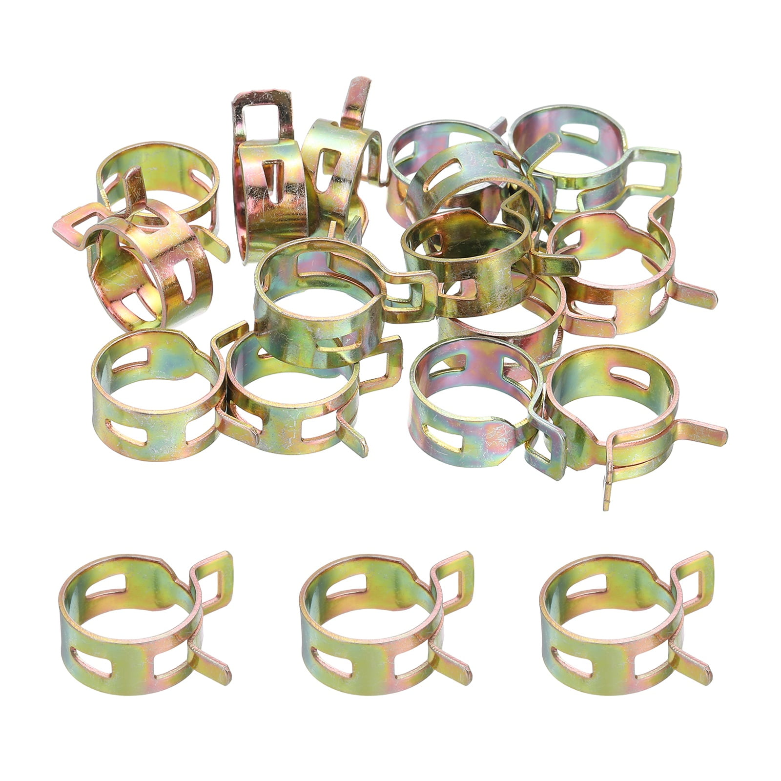 Uxcell ID 18.5mm 3/4inch Fuel Line Hose Clips,Pipe Clamps,Spring Hose ...