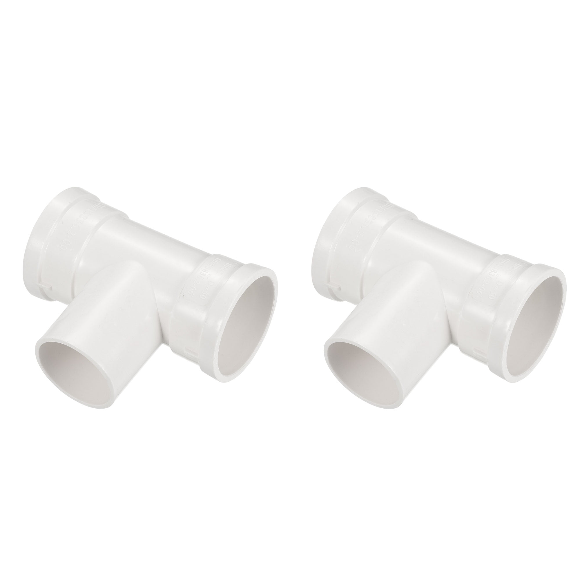 Uxcell ID 50mm/2" OD 45mm/1.8" Pipe Fitting, 2 Pack Splitter Duct Hose ...