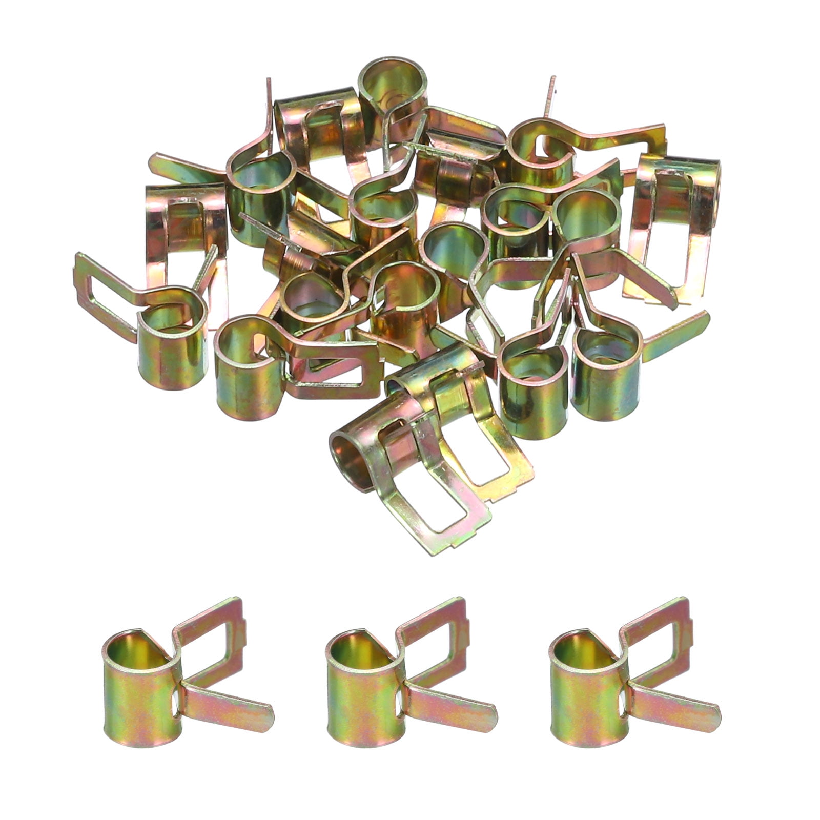 Uxcell ID 5mm 3/16 Inch Fuel Line Hose Clips, Pipe Clamps,Spring Hose ...