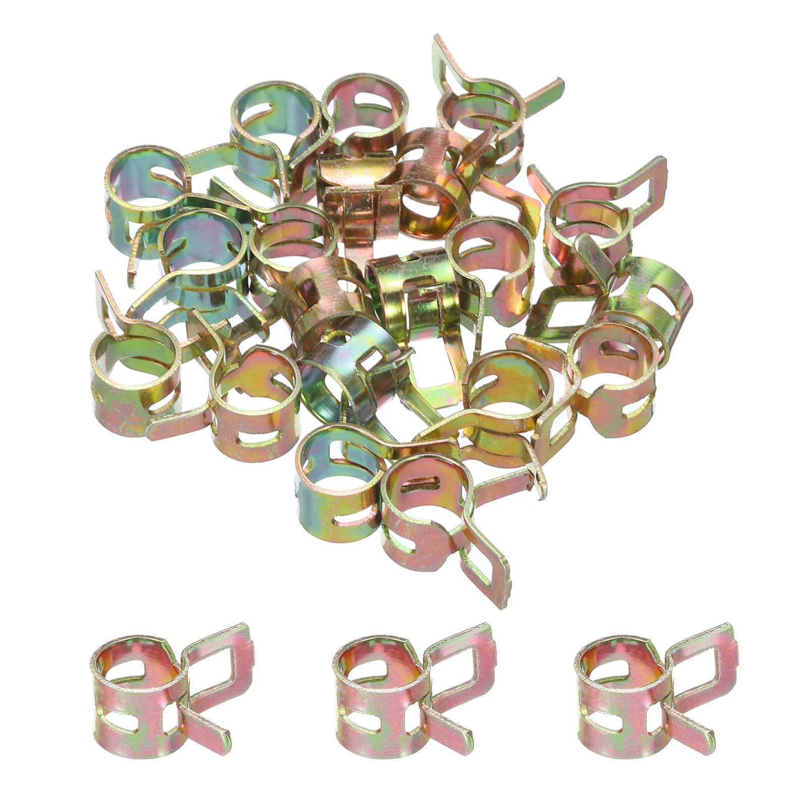 Uxcell ID 7mm 9/32inch Fuel Line Hose Clips, Pipe Clamps,Spring Hose ...