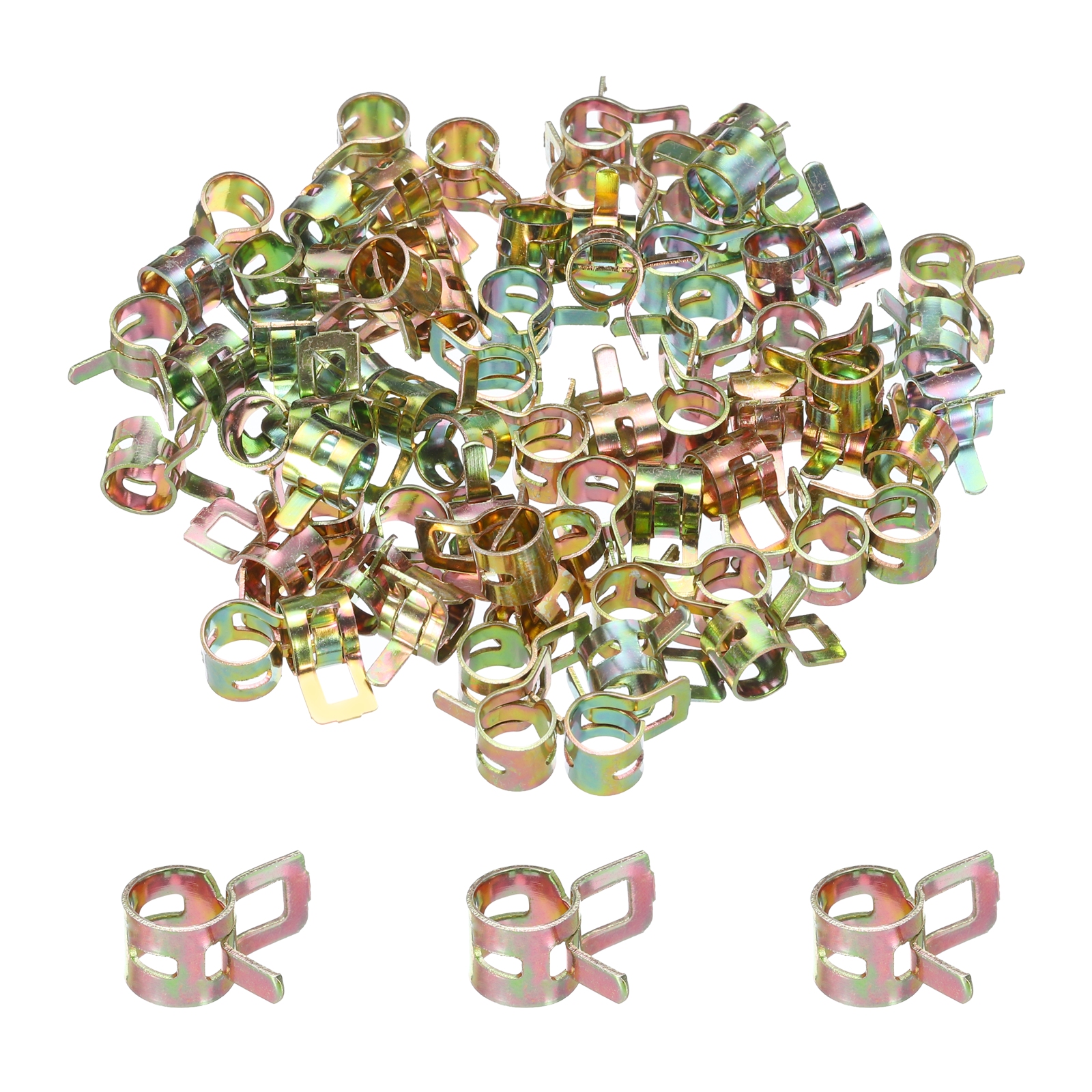 Uxcell ID 7mm 9/32inch Fuel Line Hose Clips, Pipe Clamps,Spring Hose ...