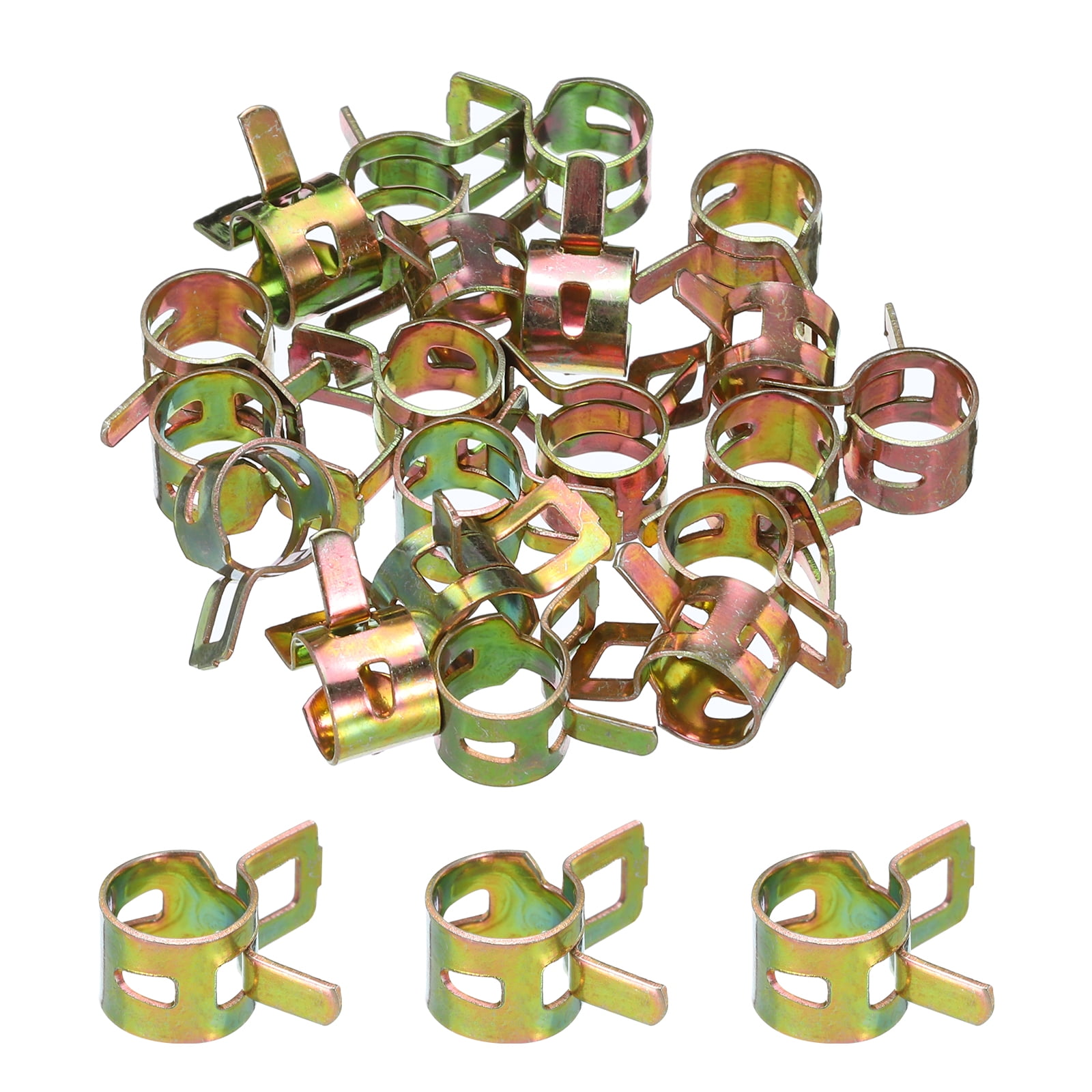 Uxcell ID 9mm 11/32inch Fuel Line Hose Clips, Pipe Clamps,Spring Hose ...