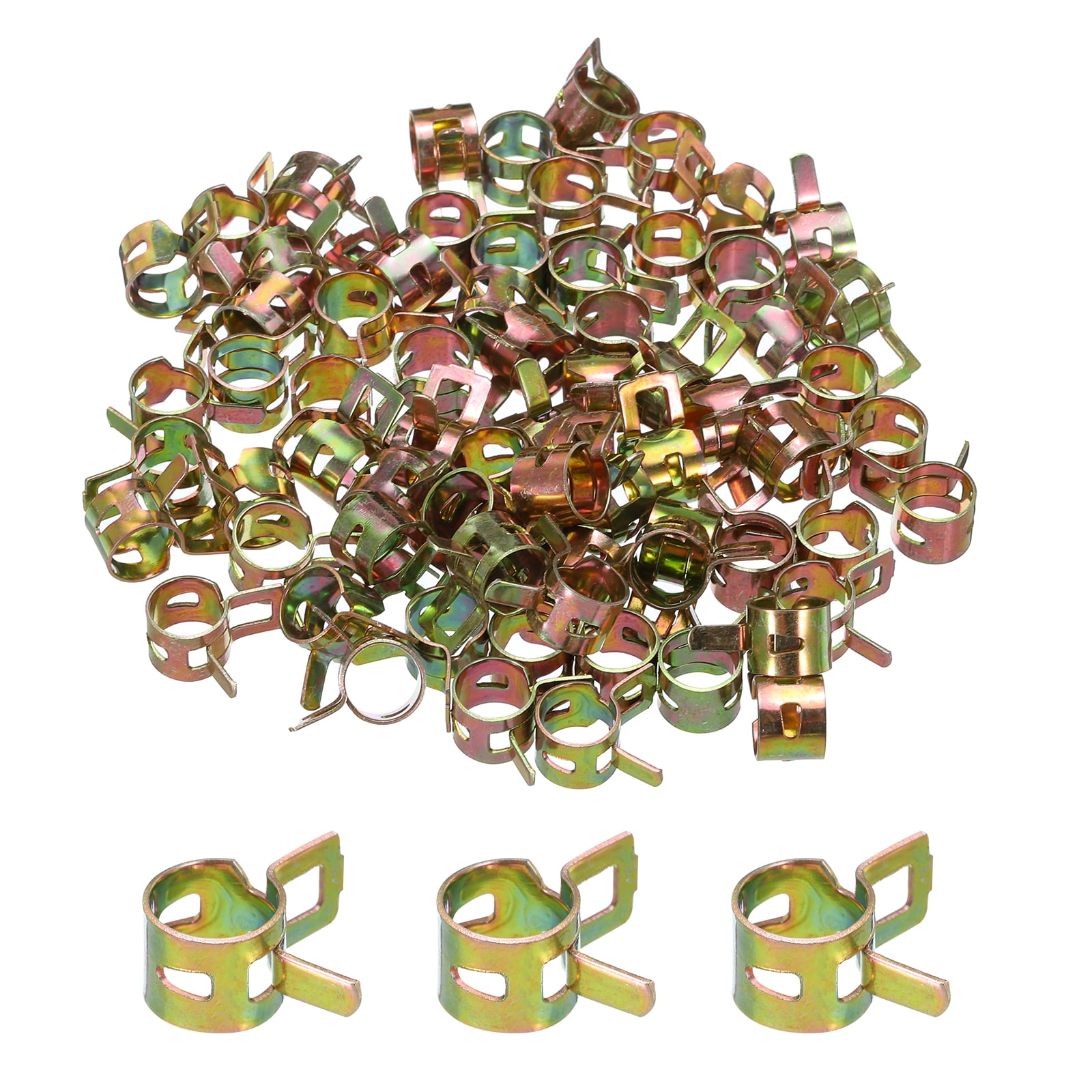 Uxcell ID 9mm 11/32inch Fuel Line Hose Clips, Pipe Clamps,Spring Hose ...