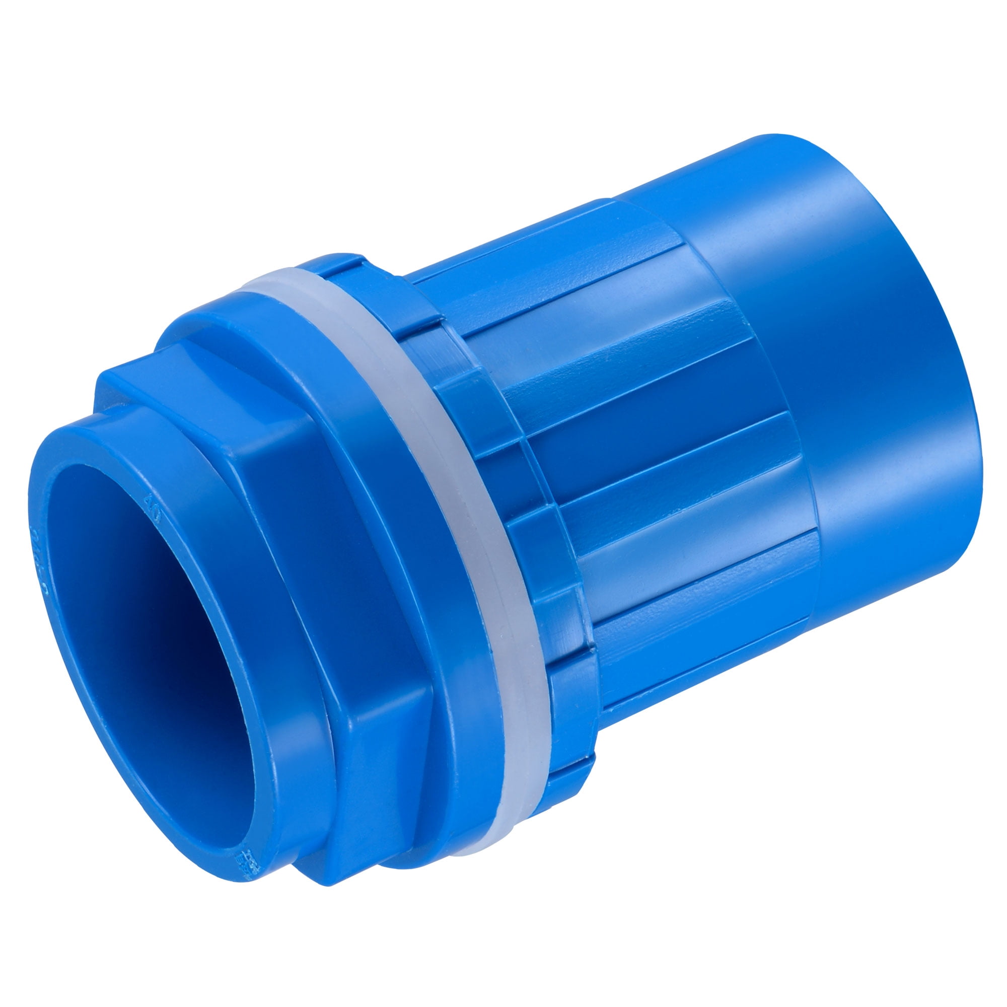 Uxcell ID DN PVC Straight Water Tank Pipe Connector Joint Blue 40mm ...