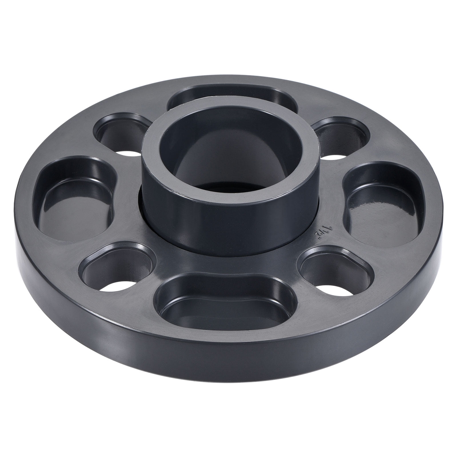 Uxcell ID UPVC Pipe Fitting Floor Flange Socket Connector Black 1-1/2 ...