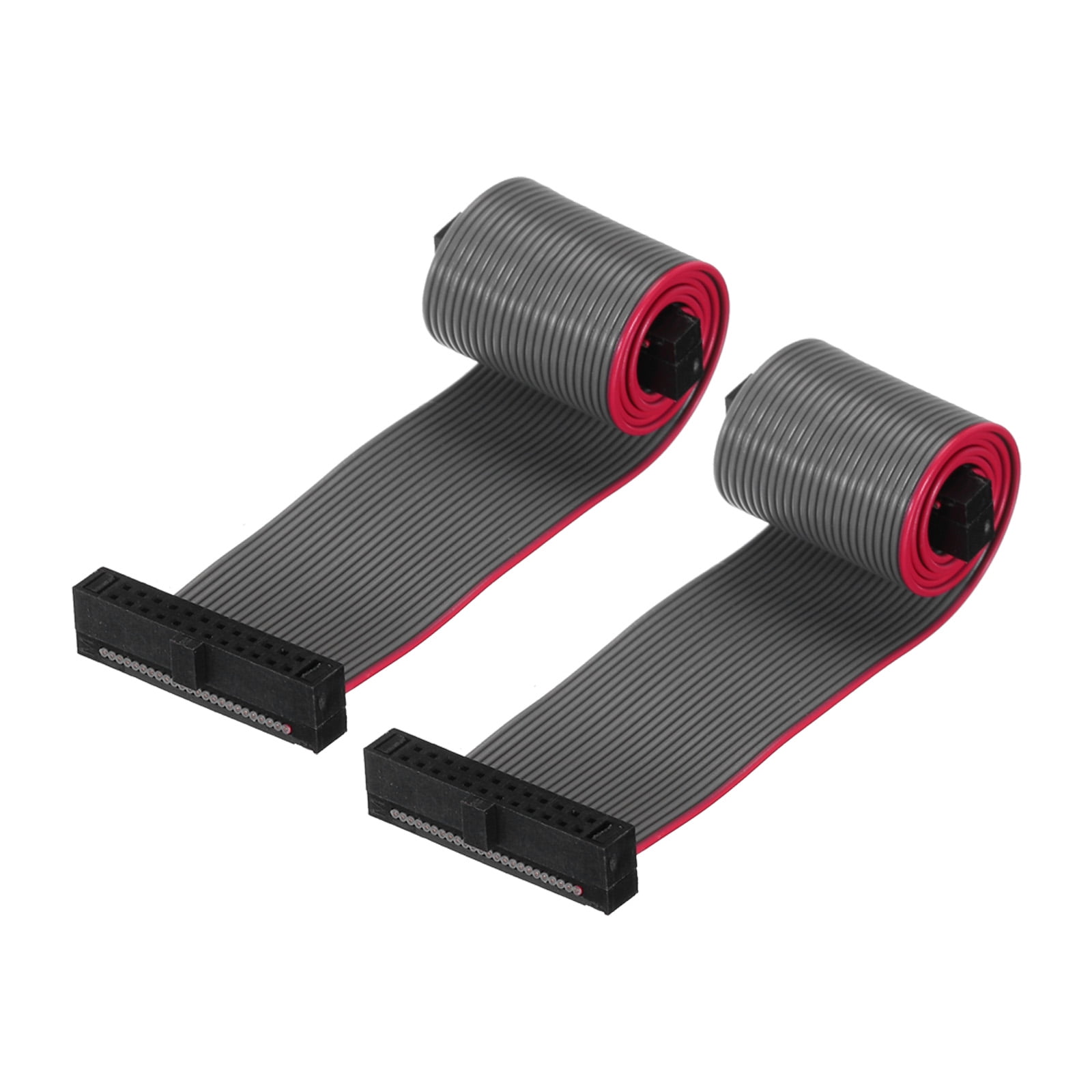 Uxcell IDC 24Pin Flat Ribbon Cable, 1.27mm Pitch FC to FC Connector ...