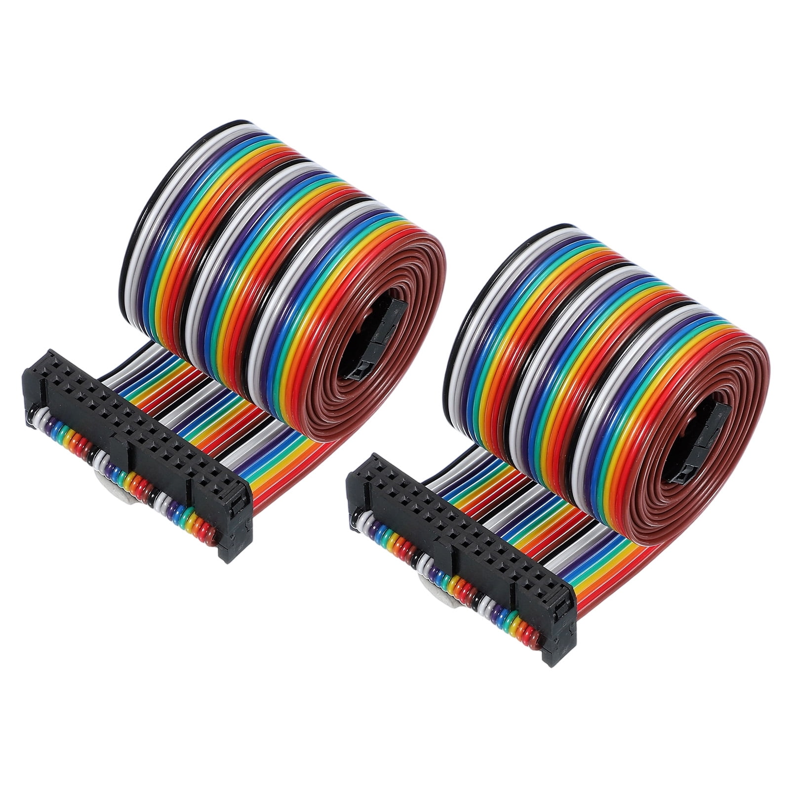 Uxcell IDC Connector Flat Ribbon Cable Dual Row Data Cable Female to ...