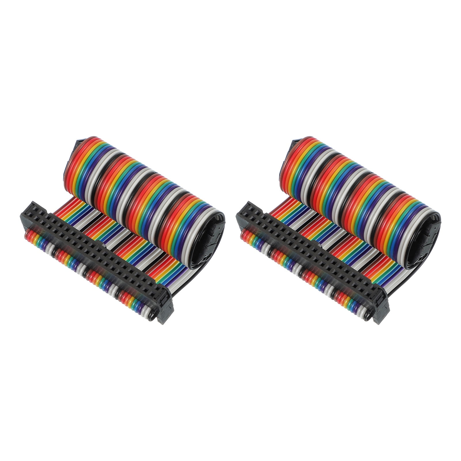 Uxcell IDC Connector Flat Ribbon Cable Dual Row Data Cable Female to ...