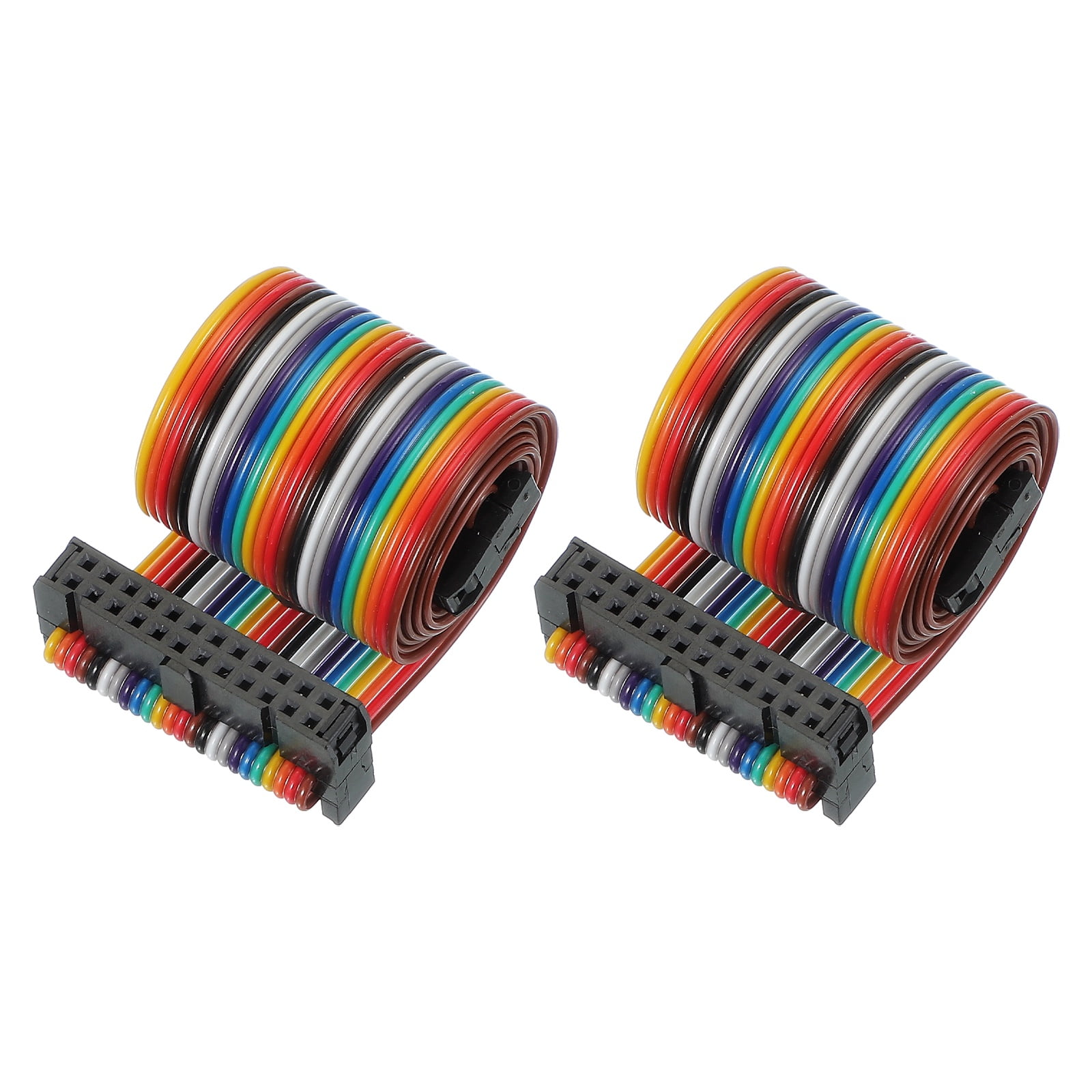 Uxcell IDC Connector Flat Ribbon Cable Dual Row Data Cable Female to ...