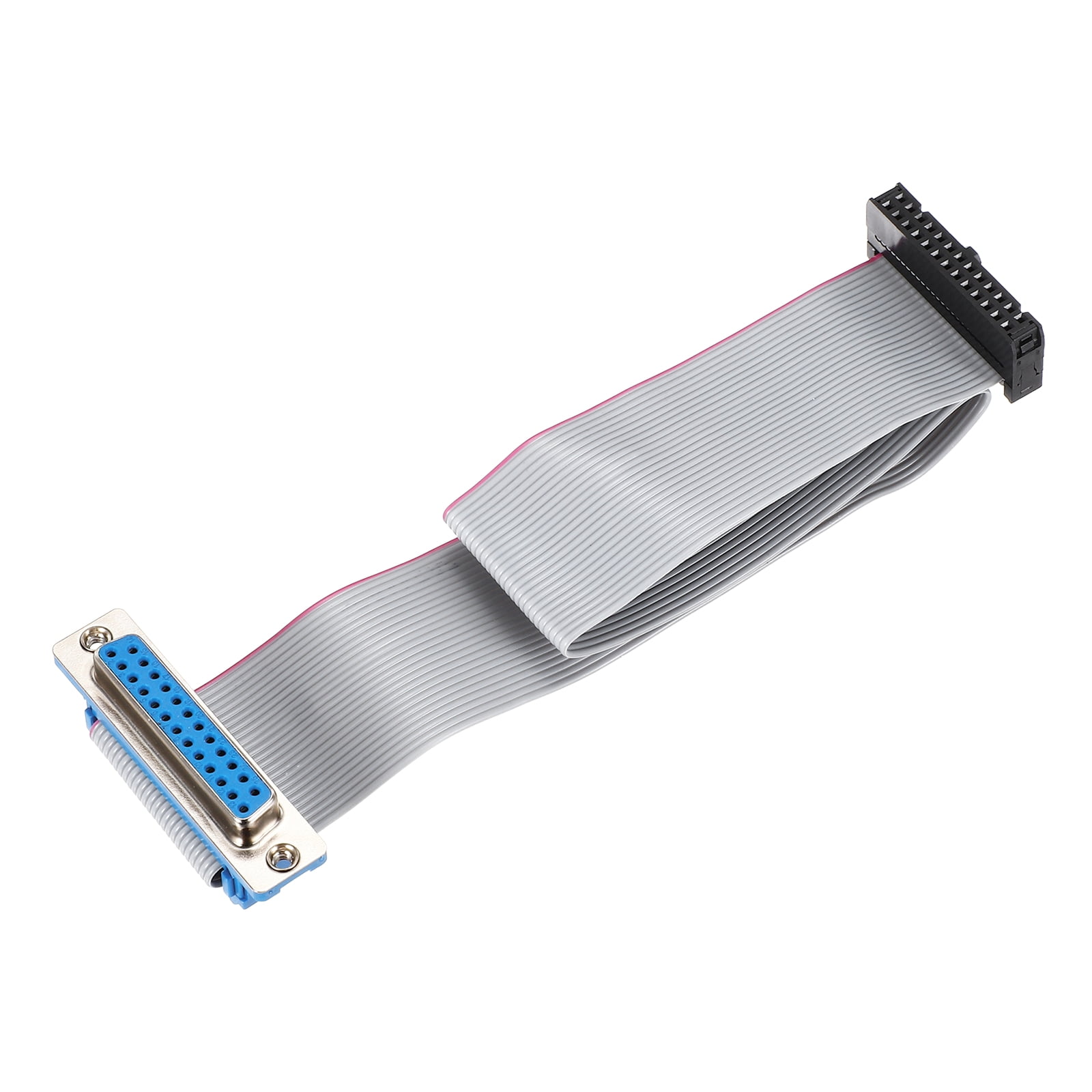 Uxcell IDC Wire Flat Ribbon Cable DB25 Female to FC-26 Female Connector 2.54mm Pitch 30cm Length ...