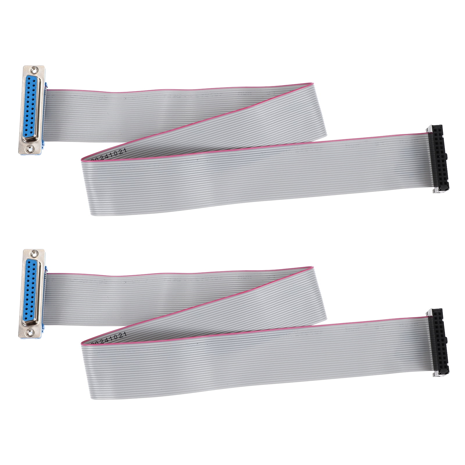 Uxcell IDC Wire Flat Ribbon Cable DB25 Female to FC-26 Female Connector 2.54mm Pitch 50cm Length ...