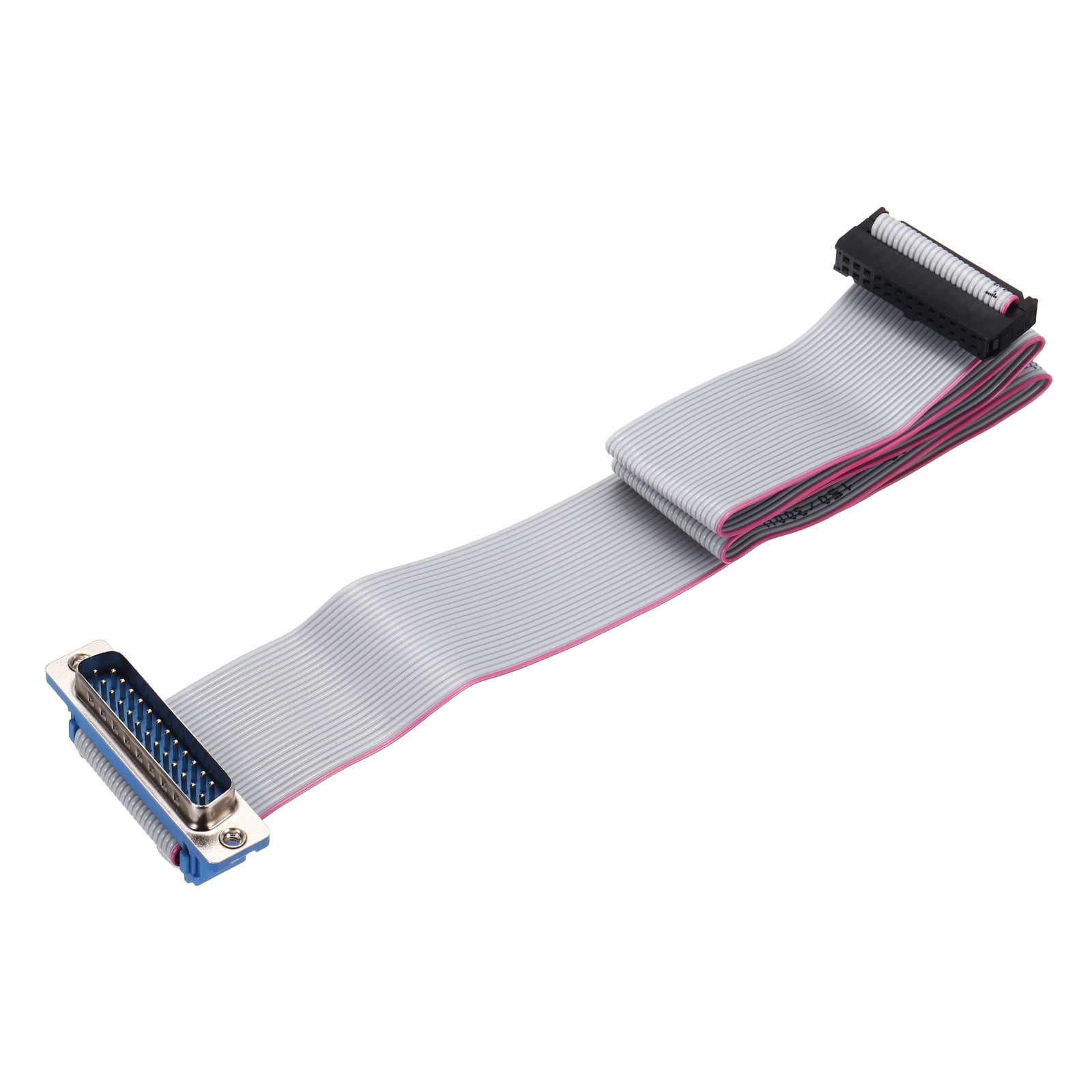 Uxcell IDC Wire Flat Ribbon Cable DB25 Male to FC-26 Female Connector 2.54mm Pitch 50cm Length ...