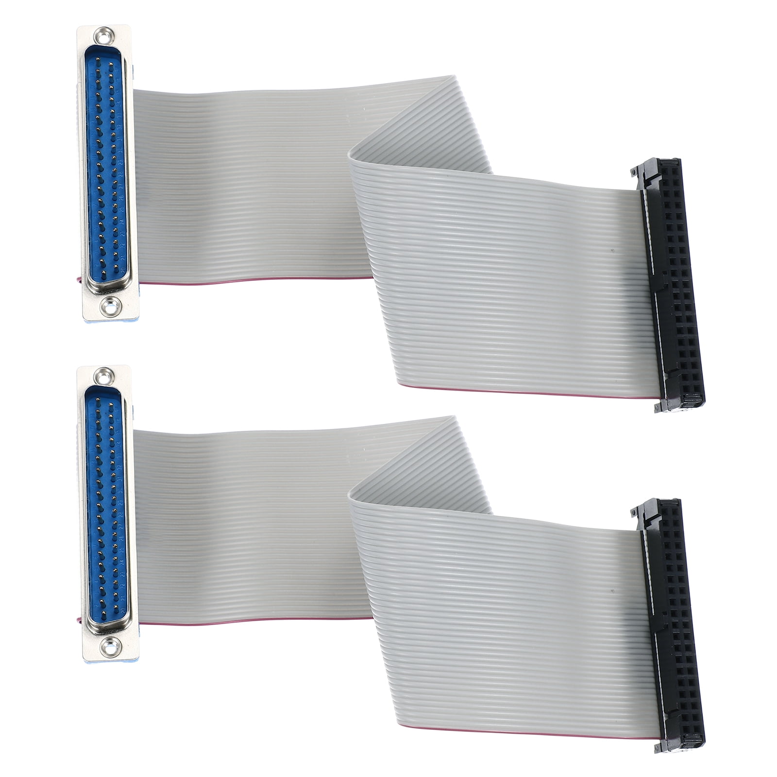 Uxcell IDC Wire Flat Ribbon Cable DB37 Male to FC-40 Female Connector 2.54mm Pitch 20cm Length ...