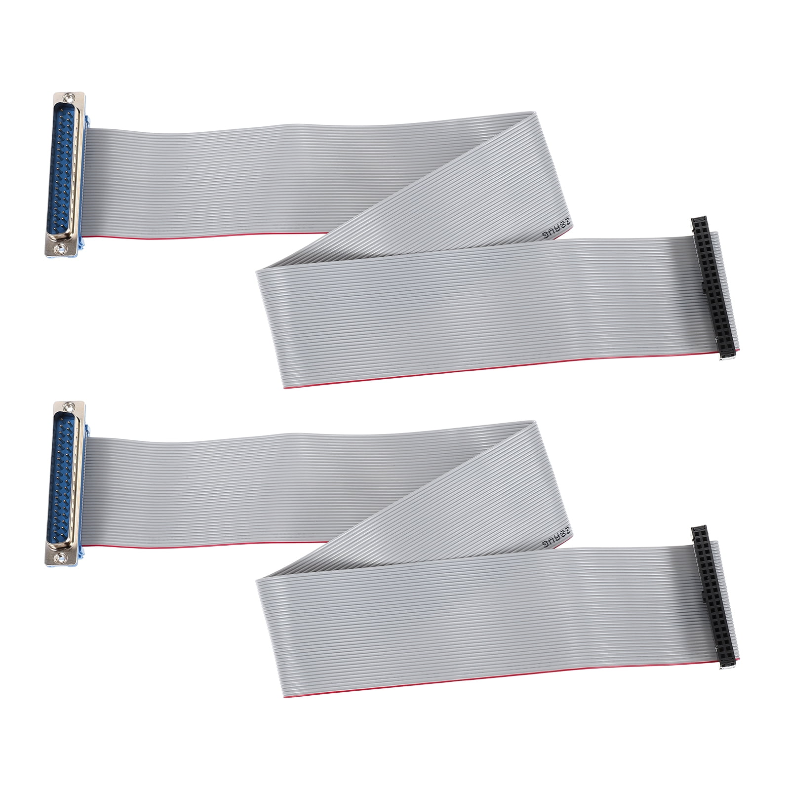Uxcell IDC Wire Flat Ribbon Cable DB37 Male to FC-40 Female Connector 2.54mm Pitch 50cm Length ...