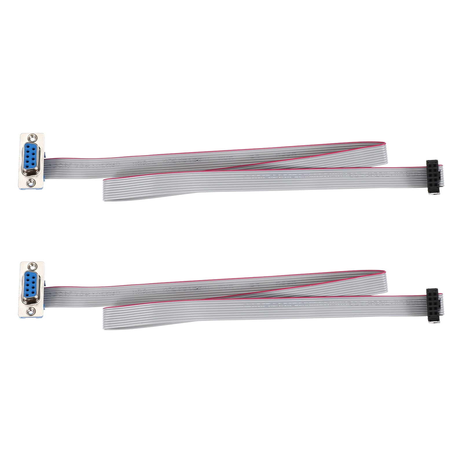Uxcell IDC Wire Flat Ribbon Cable DB9 Female to FC-10 Female Connector ...
