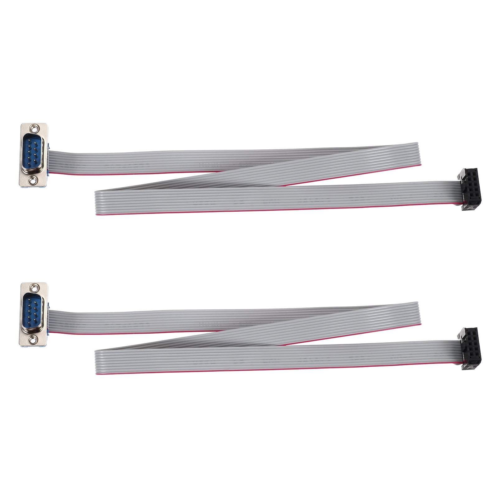 Uxcell IDC Wire Flat Ribbon Cable DB9 Male to FC-10 Female Connector 2 ...