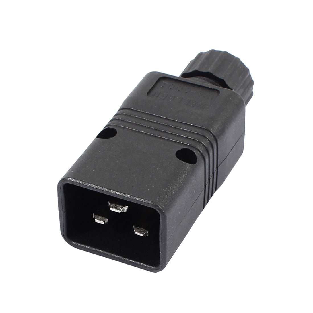 Uxcell IEC 320 C20 Rewirable Connector 16A/20A 250V Black Male Inlet ...