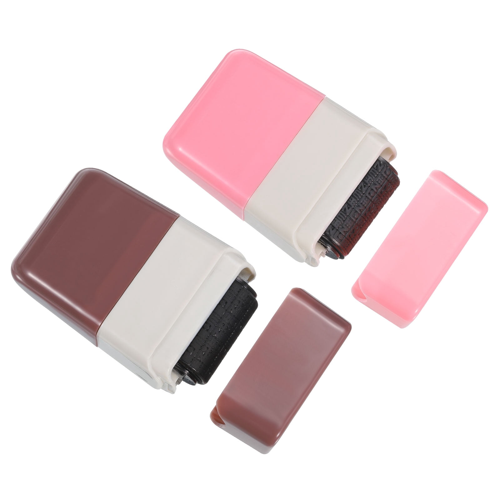Uxcell Identity Theft Protection Roller Stamp Set, 2 Pcs Plastic ...